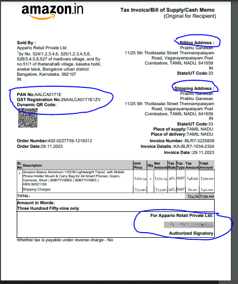 Want to include Vendors GST and Buyers GST number in Invoice Bill