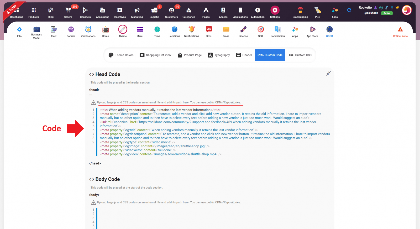 Code editor for custom codes [November 2022] Updates
