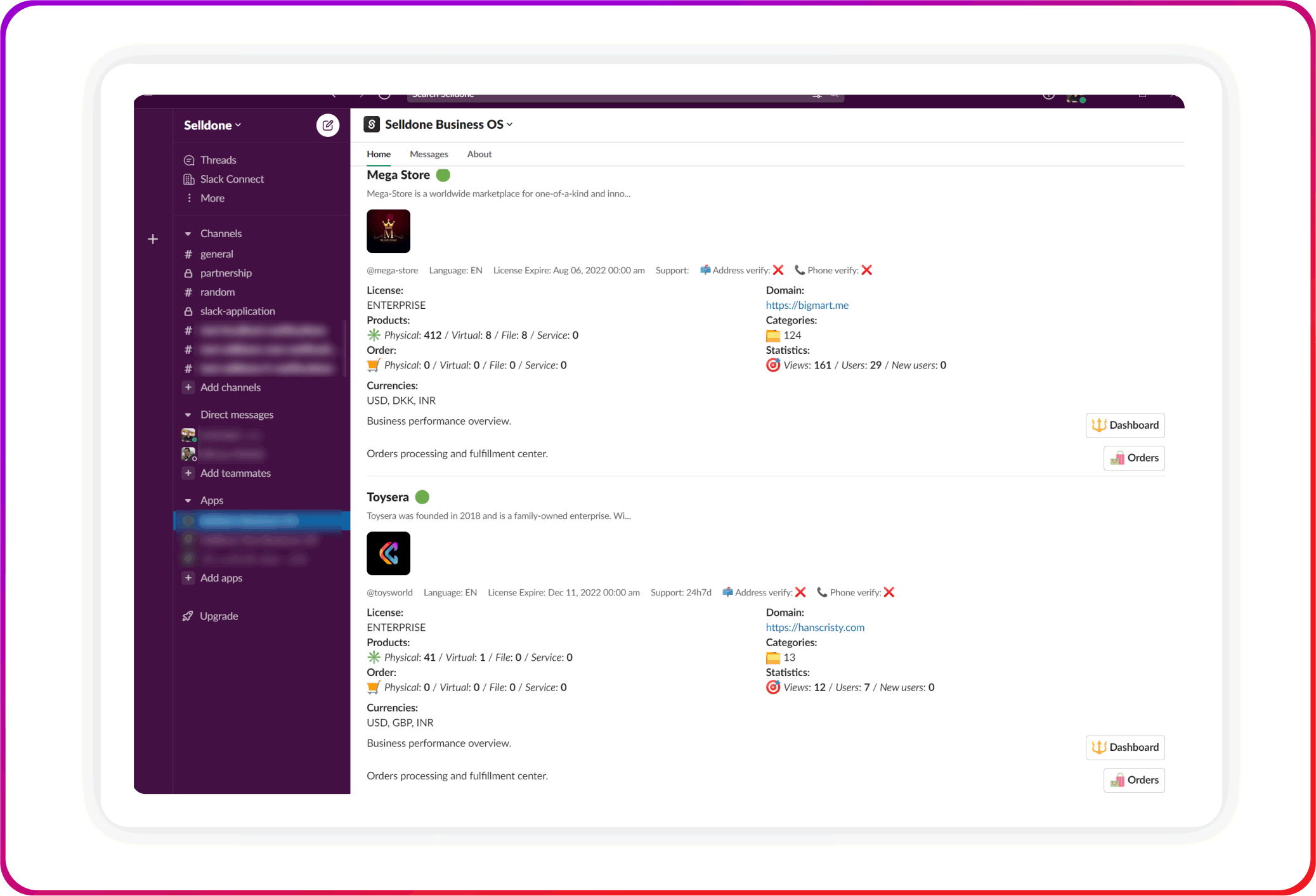 Slack Business OS Application